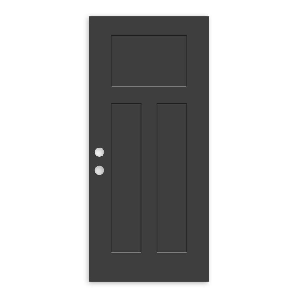 Waudena Cambridge 36 in. x 80 in. 3-Panel Left-Hand/Inswing Symphony ...