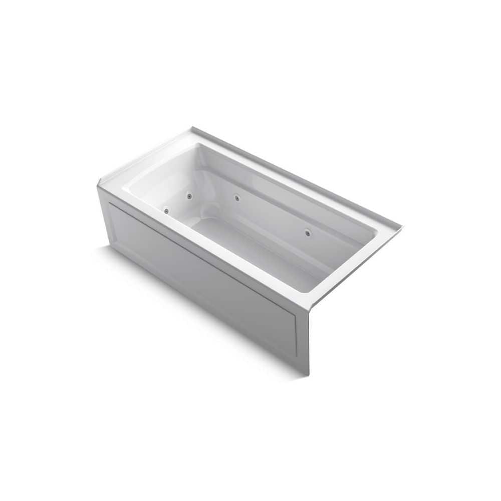 KOHLER Archer 66 in. x 32 in. Whirlpool Bathtub with Right Drain in ...