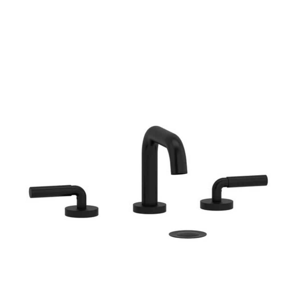 RIOBEL Riu 8 in. Widespread Double Handle Bathroom Faucet in Black ...
