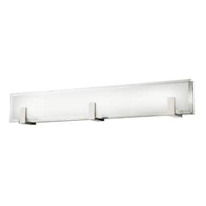 WAC Lighting Darcy 36 in. Brushed Nickel LED Vanity Light Bar and Wall Sconce, 3000K WS-38036-BN ...