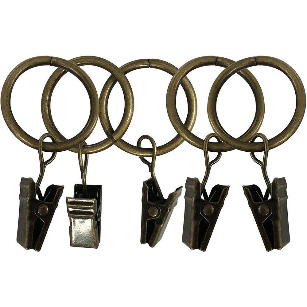 Premium Drapery Clip Rings Extra Thick 1" Bronze (50-Pack) MCCRD1GB50P ...