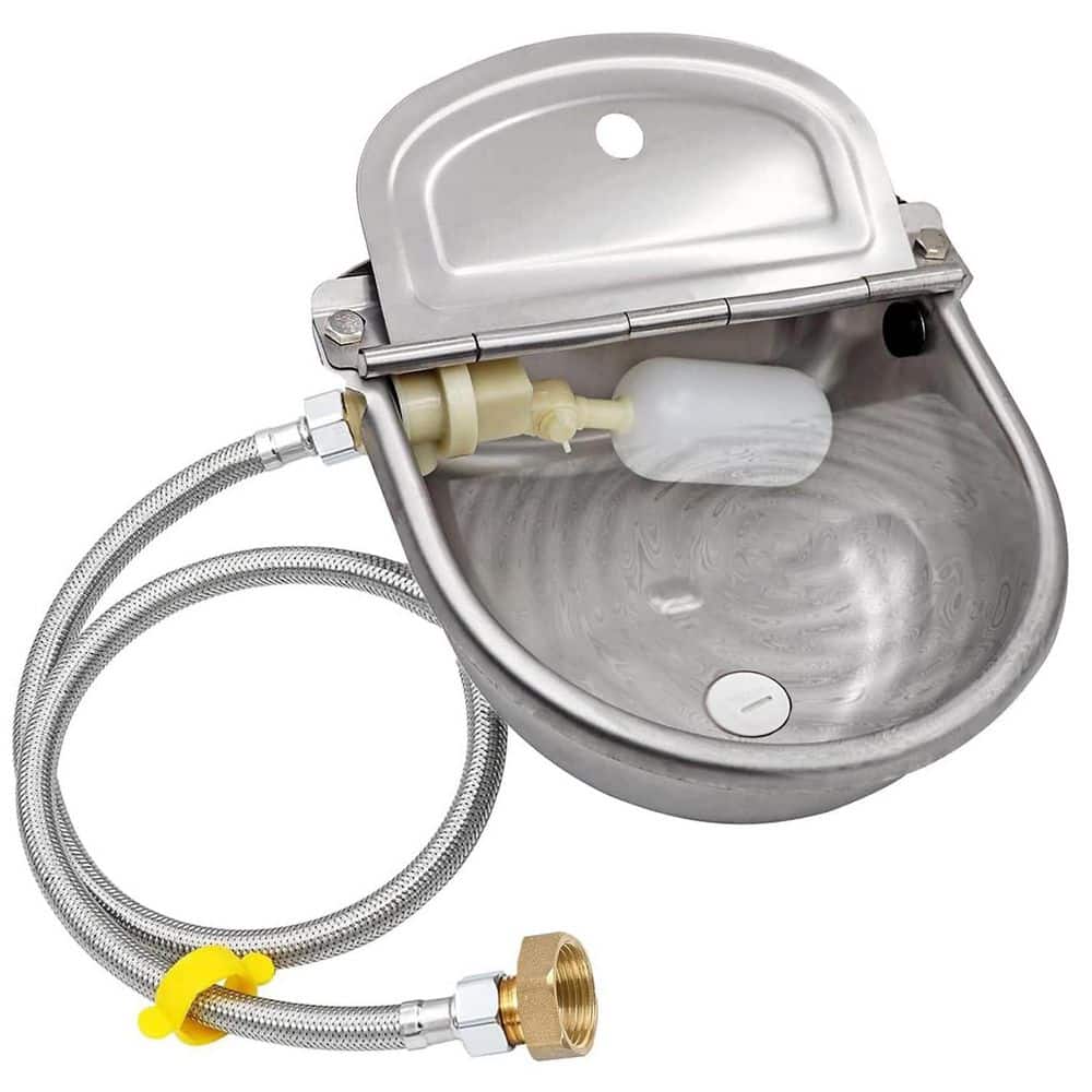 N/A Automatic Large Pet Water Bowl Dispenser Stainless Steel Trough for ...