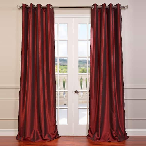 Exclusive Fabrics & Furnishings Ruby Red Dupioni Faux Silk Solid ...