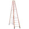 Louisville Ladder 16 ft. Fiberglass Twin Step Ladder with 375 lbs. Load ...