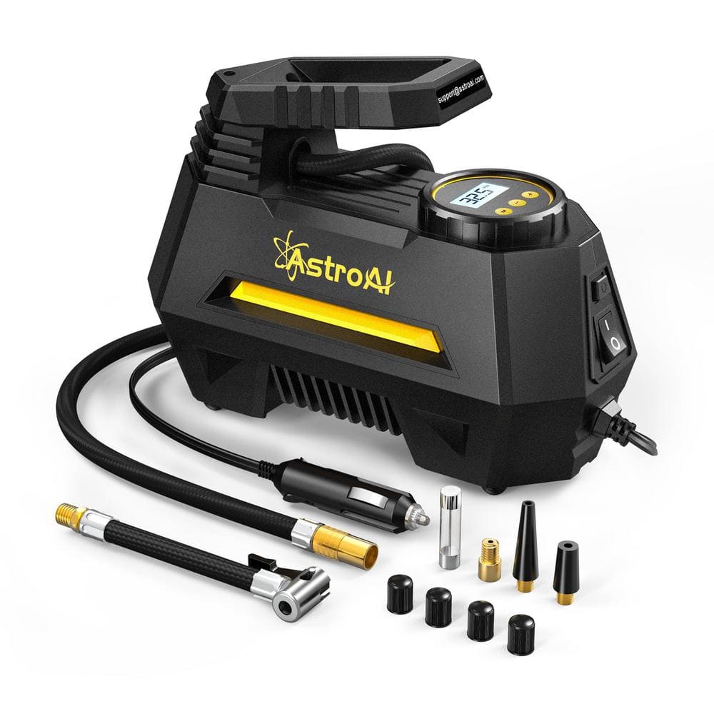 AstroAI Portable Tire Inflator, 12V Air Pump A220B - The Home Depot