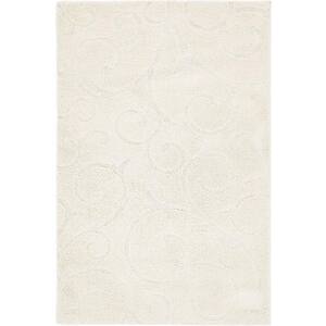 Unique Loom Floral Shag Carved Ivory 9' 0 x 12' 0 Area Rug 3133076
