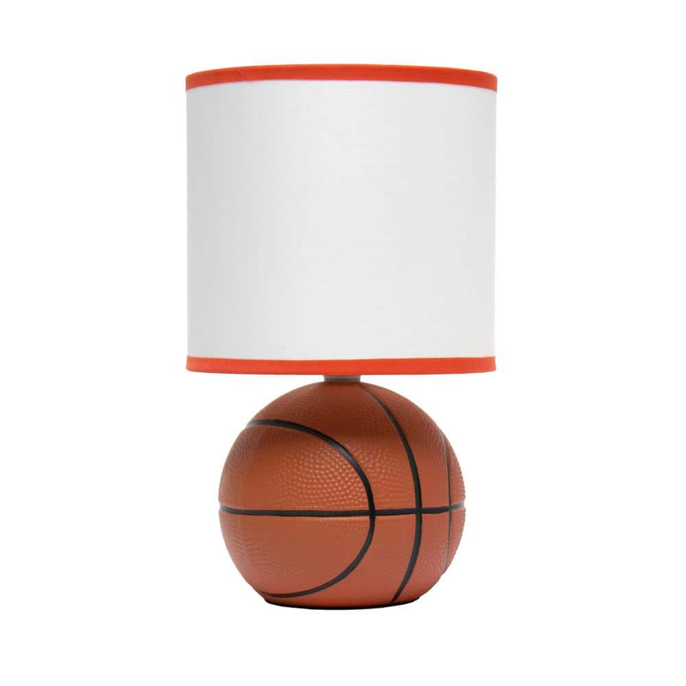 Simple Designs 10.7 in. SportsLite Mini Basketball Table Lamp for Kids ...