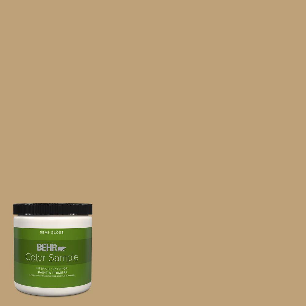 BEHR PREMIUM PLUS 8 oz. #PMD-50 Winter Wheat Semi-Gloss Interior ...