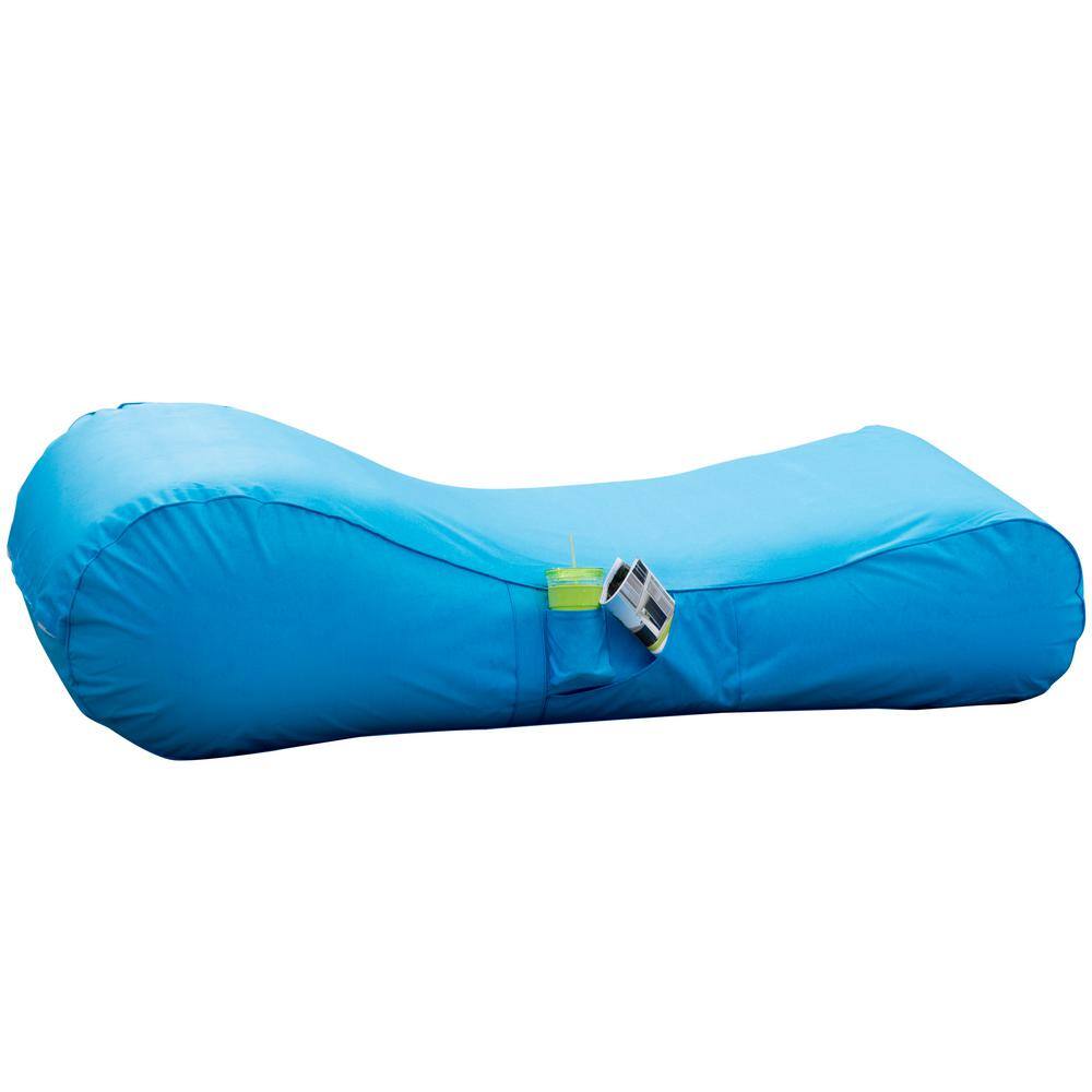 Ocean Blue Capri Inflatable Lounger in Turquoise 950305 - The Home Depot