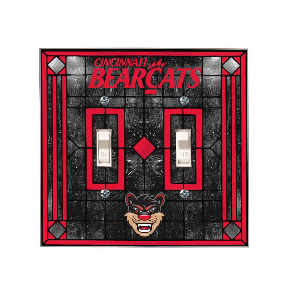The Memory Company NCAA Cincinnati 2-Gang 2 Duplex Dbl Lightswitch ...