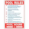 27 in. x 19 in. Pool Rules Pool Sign 20411 - The Home Depot