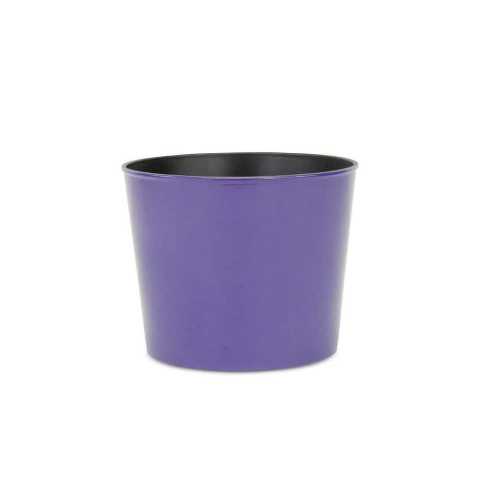 HomeRoots 99 Gal. Navy Blue Indoor Plastic Round Planter with Weather ...