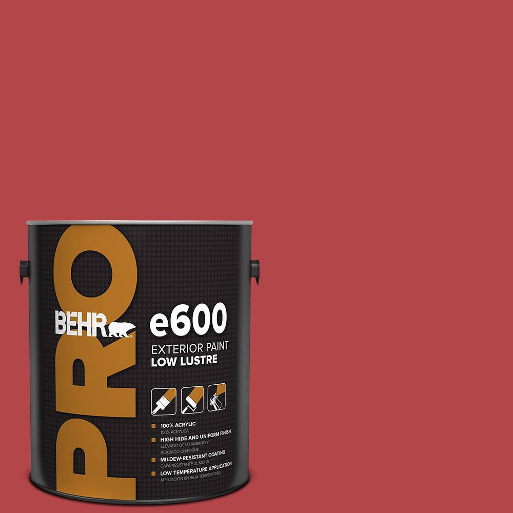 BEHR PRO 1 gal. #HDC-SM14-10 Intrigue Red Low Luster Exterior Paint ...