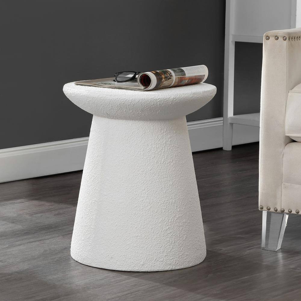 JONATHAN Y Hollie 18 in. Minimalist Modern Drum Accent Table Pedestal ...