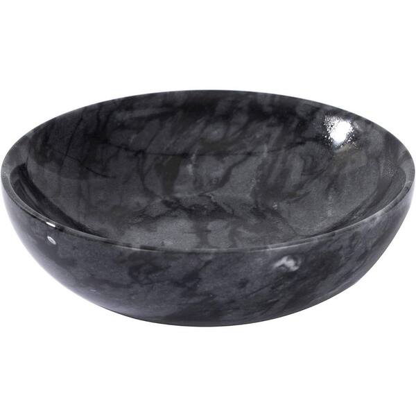 Black 4. 7in. x 1.5 in. Marble Modern Decorative Bowls, Set of 2 ...