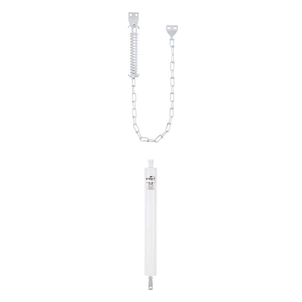 Wright Products Steel Screen Door Chain Stop and Pneumatic Closer Combo ...