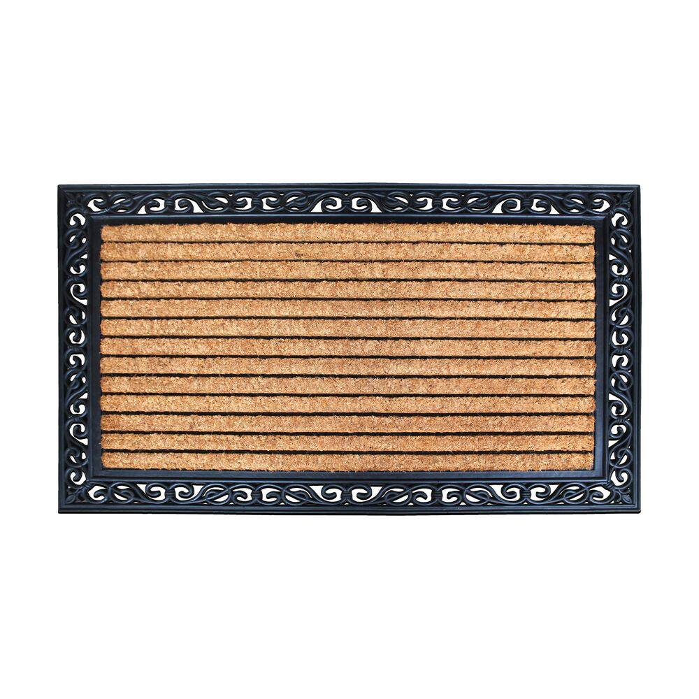 A1HC First Impression Molded 30 in. x 48 in. Rubber and Coir Double ...