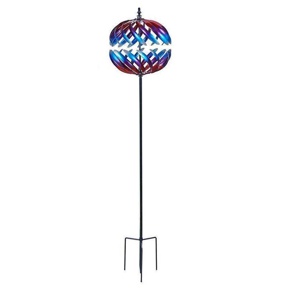 TIRAMISUBEST Outdoor Multi-Colored Split Sphere Windmill Wind Spinner ...