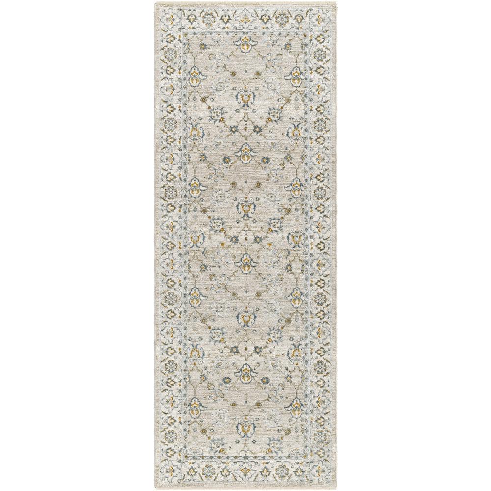 Livabliss Dresden Gray/Blue 2 ft. x 7 ft. Oriental Indoor Runner ...