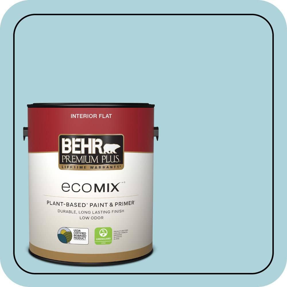 BEHR PREMIUM PLUS 1 gal. #MQ4-55 Balboa Flat EcoMix Plant-Based ...