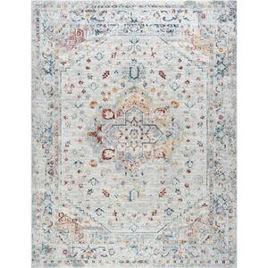 Tayse Rugs Wakefield Oriental Cream 6 ft. Round Indoor Area Rug WFL4117 ...