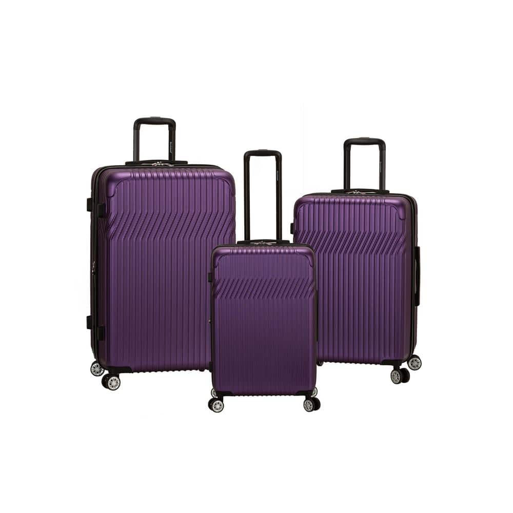 Rockland Pista Collection 3-Piece Hardside Dual Spinner Luggage Set ...