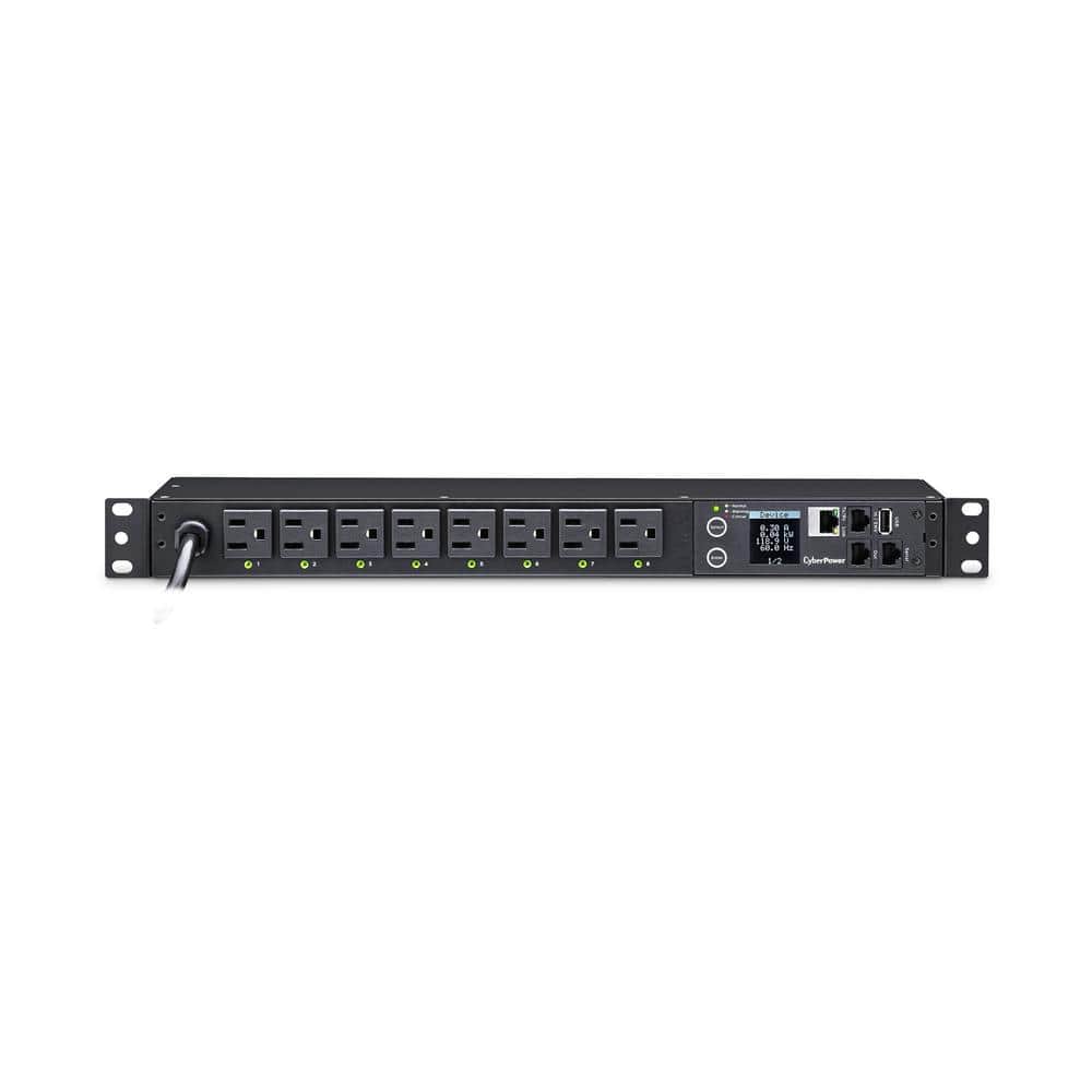 CyberPower 1.4 ft. 8-Outlet 1U Rackmount PDU PDU41001 - The Home Depot