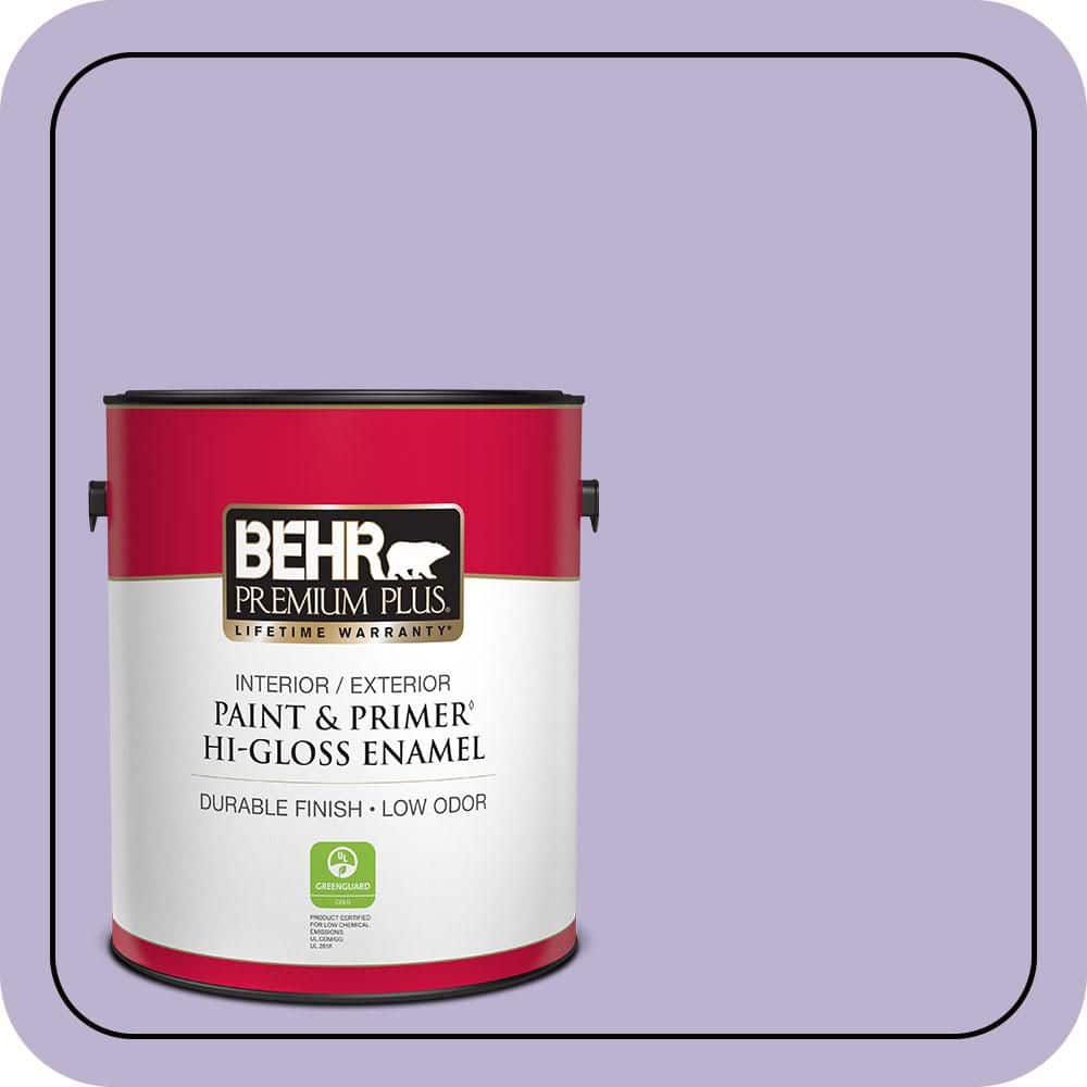 BEHR PREMIUM PLUS 1 gal. #M560-3 Grape Hyacinth Hi-Gloss Enamel ...