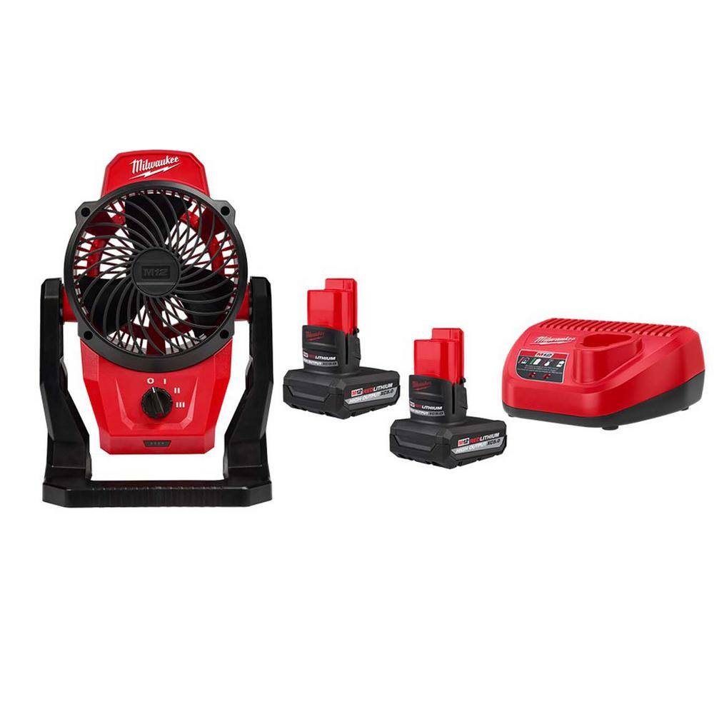 Reviews for Milwaukee M12 12-Volt Lithium-Ion Cordless Jobsite Fan with ...