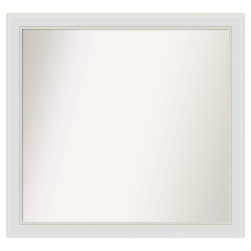 Amanti Art Flair Soft White Narrow 34 in. x 32 in. Custom Non-Beveled ...