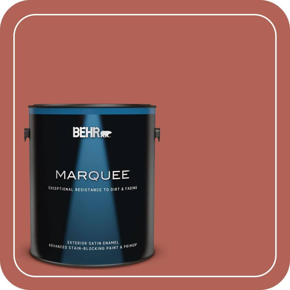 BEHR MARQUEE 1 gal. #QE-04 Chimayo Red Satin Enamel Exterior Paint ...