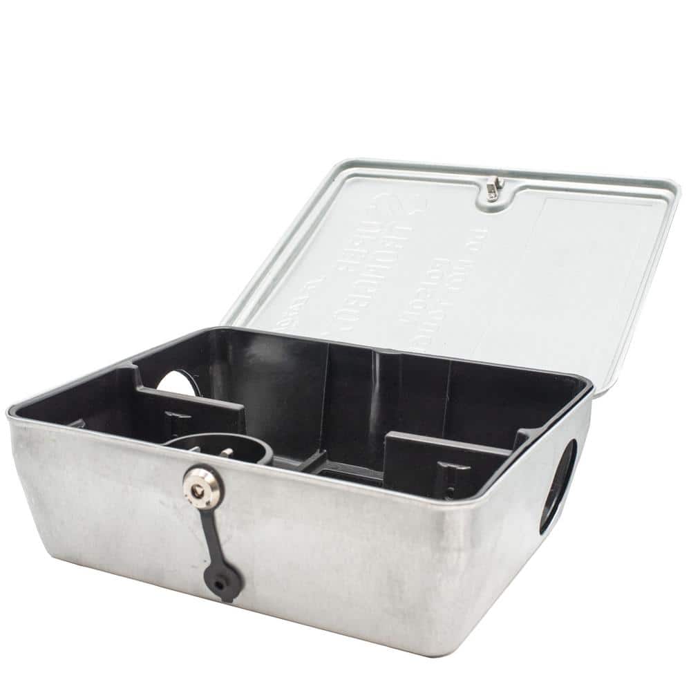 JT Eaton Super Strongbox Galvanized Steel Tamper-Resistant Bait Station ...