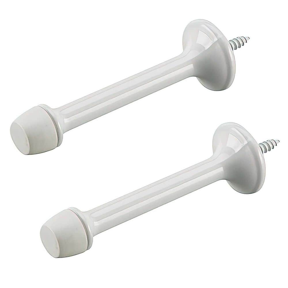 Onward (2-Pack) 3 in. (76 mm) White Rigid Door Stop 216WR - The Home Depot