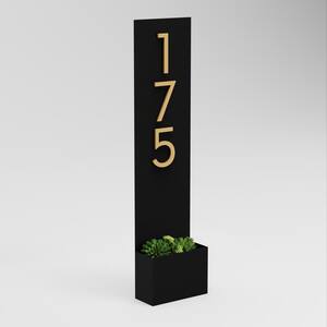 Mayne Woodhaven 56 in. Tall Black Polyethylene Address Sign Post 5812-B ...