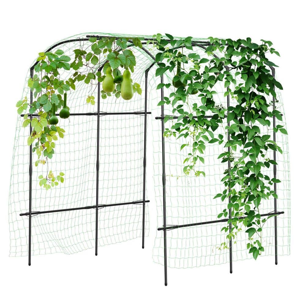 BOZTIY Extra Tall Garden Arch Trellis for Climbing Plants 87 in. H ...