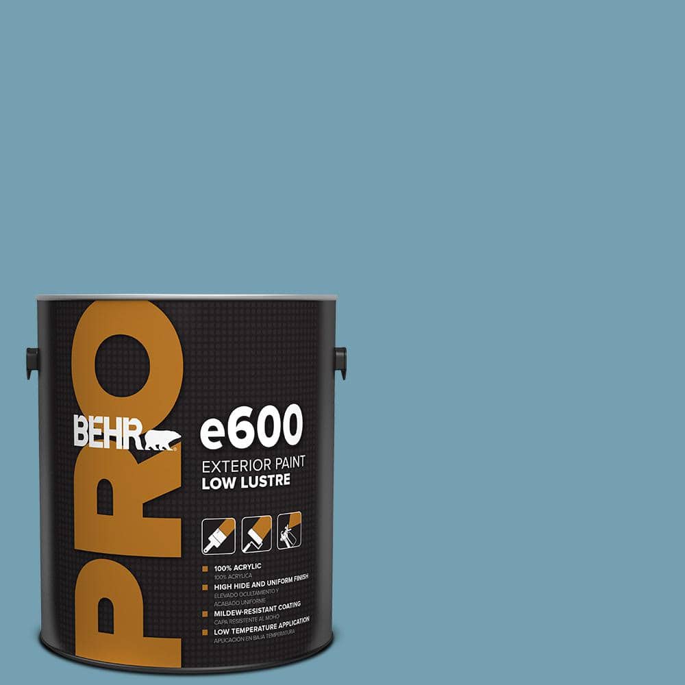 BEHR PRO 1 gal. #S480-4 Saga Blue Low Luster Exterior Paint PR62001 ...