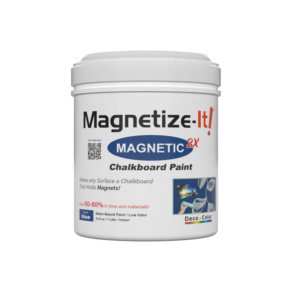 MAGNETIZE-IT! Deco Color 33.8 oz. Azure Blue Matte Magnetic Chalkboard ...