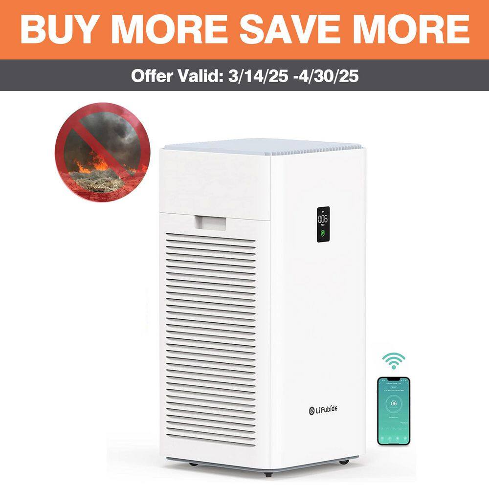 Edendirect 4555 sq. ft. True HEPA Air Purifier for Home with 3-Layer Filter, Laser Dust Sensor ...