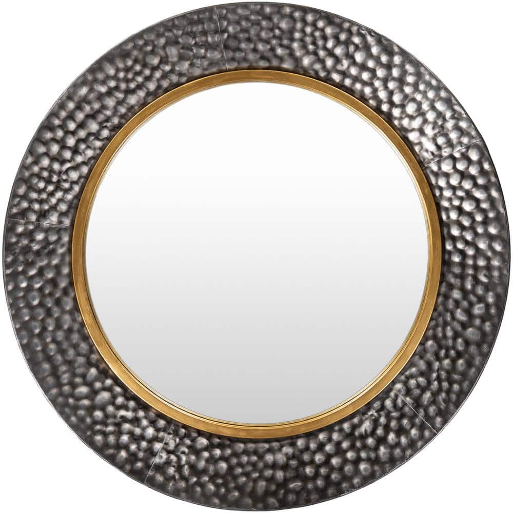 Livabliss Ina 24 in. H x 24 in. W Silver Framed Decorative Mirror ...