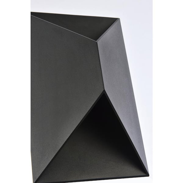 Timeless Home 1-Light Rectangular Black LED Outdoor Wall Sconce ...