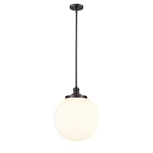 Innovations Athens 60-Watt 1-Light Oil Rubbed Bronze Shaded Mini Pendant Light with Clear Glass ...