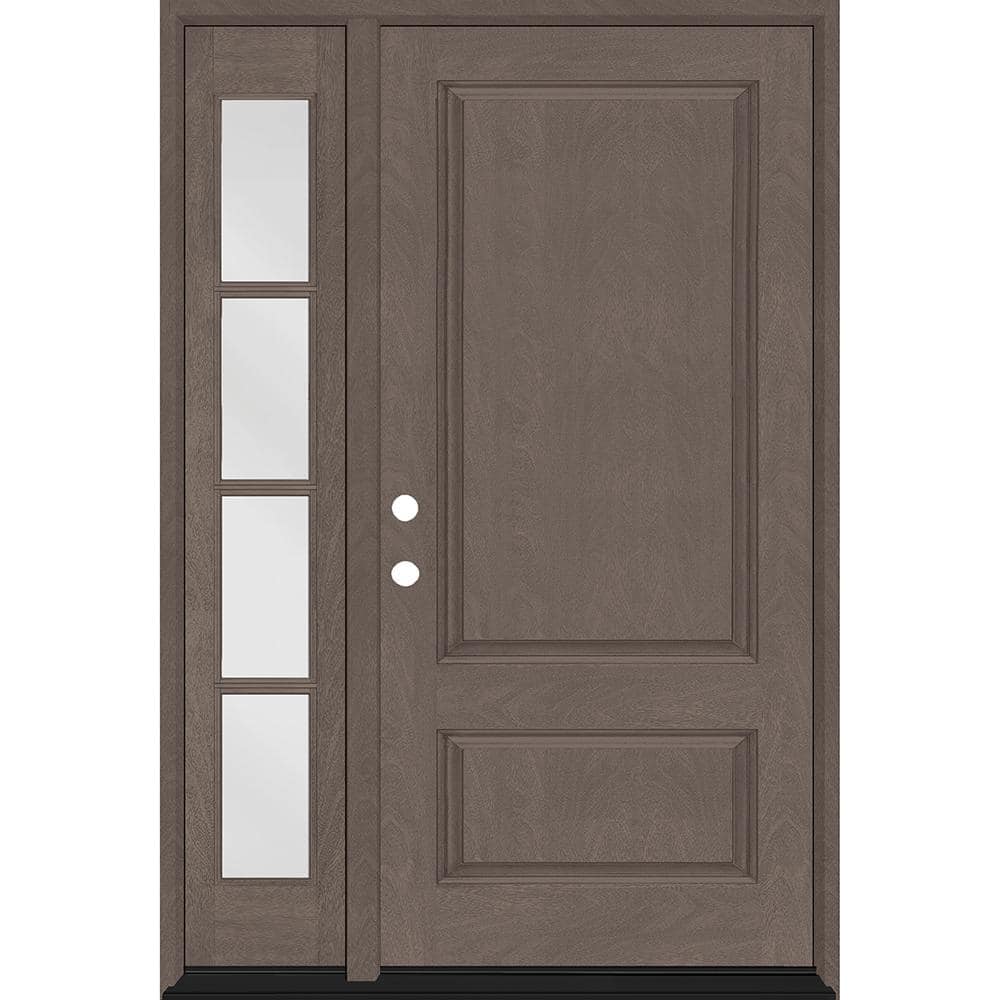 Steves & Sons Regency 51 in. x 80 in. 2Panel 3/4-Squaretop RHIS Ashwood ...