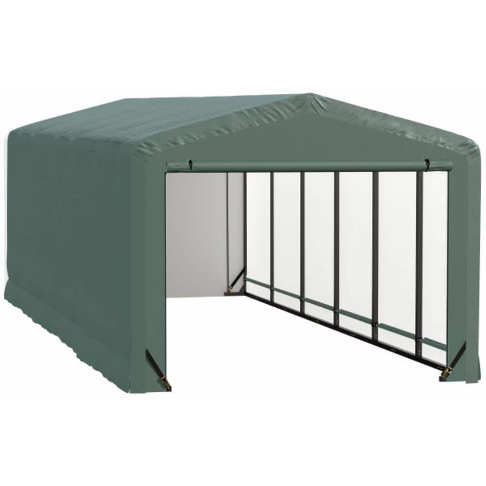 ShelterLogic Sheltertube 10 ft. x 27 ft. x 8 ft. Green Garage ...