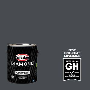 Glidden Premium 5 gal. Witchcraft PPG1037-7 Satin Exterior Latex Paint ...