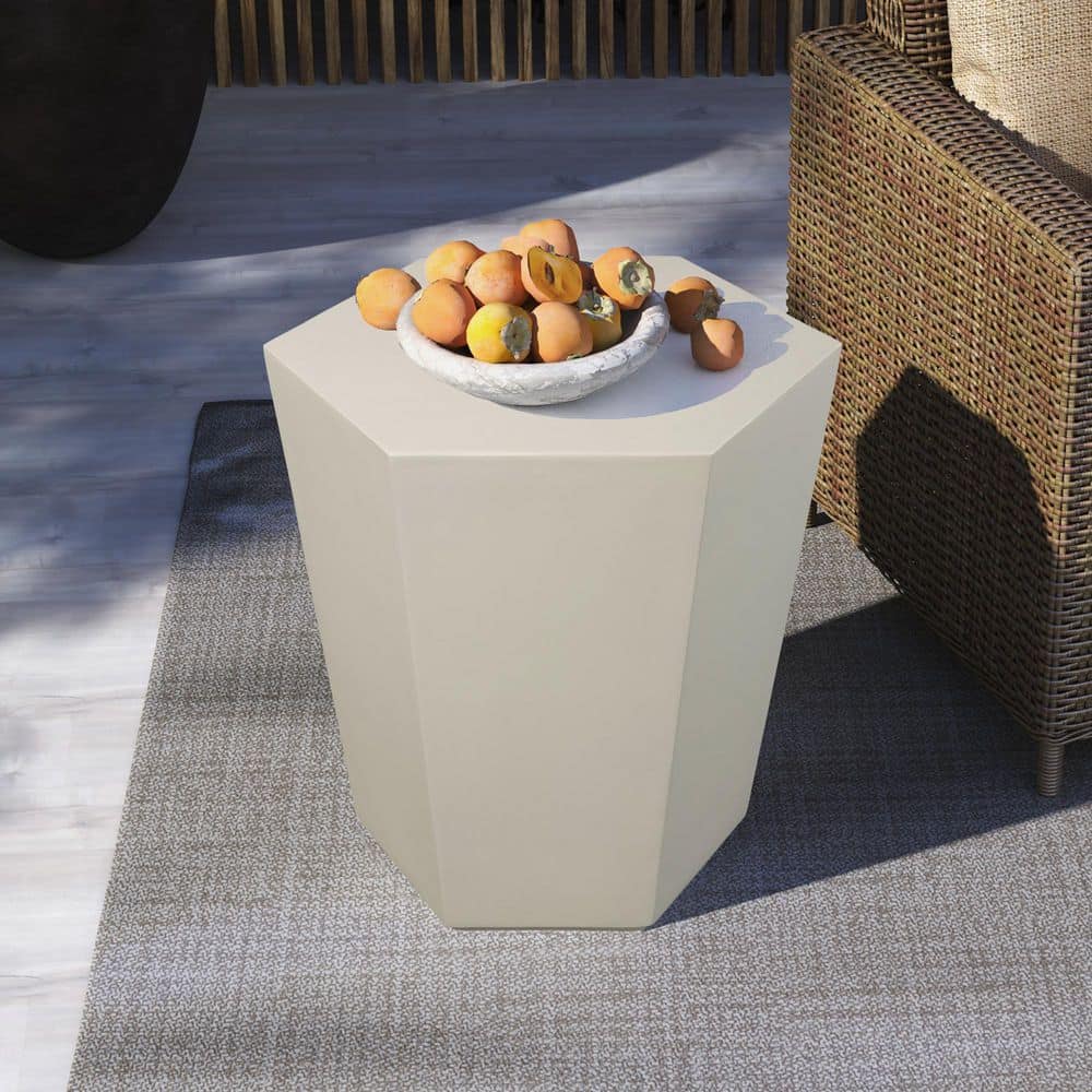 PATIO WATCHER 24 in. Indoor and Outdoor Patio Mgo Concrete Coffee Table ...