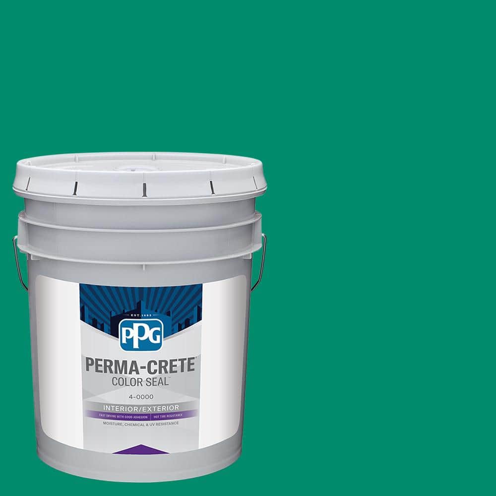 Perma-Crete Color Seal 5 gal. PPG1229-7 Carolina Green Satin Interior ...