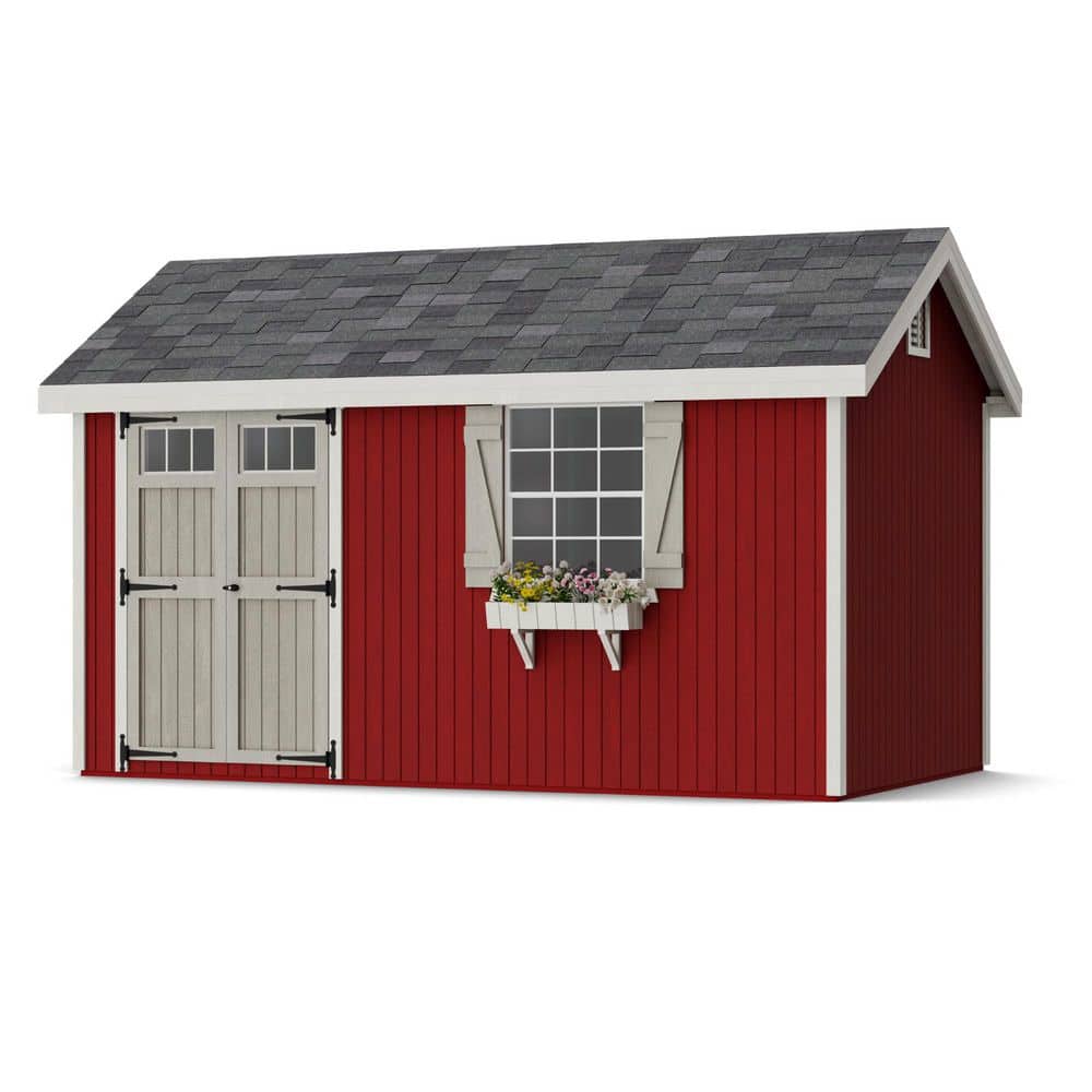 Little Cottage Co. Colonial Pinehurst 8 ft. x 14 ft. Outdoor Wood ...