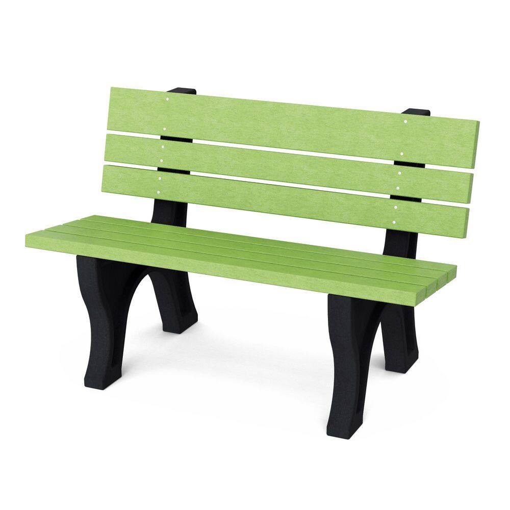 Wildridge Heritage 4 ft. Lime Green and Black HDPE Plastic Outdoor Park ...