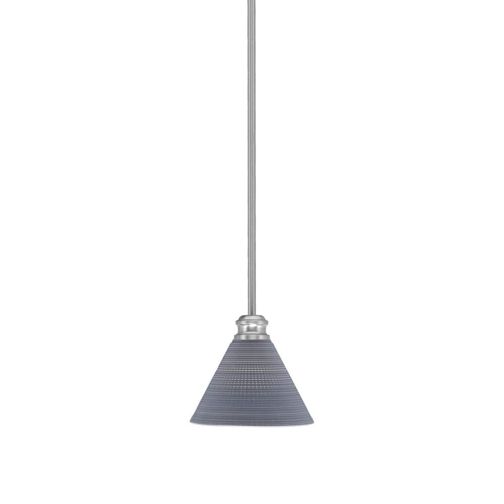 Albany 60-Watt 1-Light Brushed Nickel Pendant Mini Pendant Light Gray ...