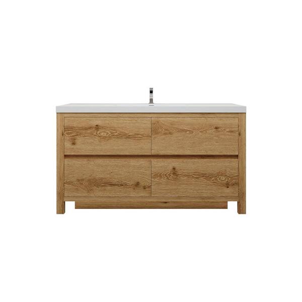 BV Better Vanity Louis 59 in. W x 20 in. D x 35 in. H Single Sink ...